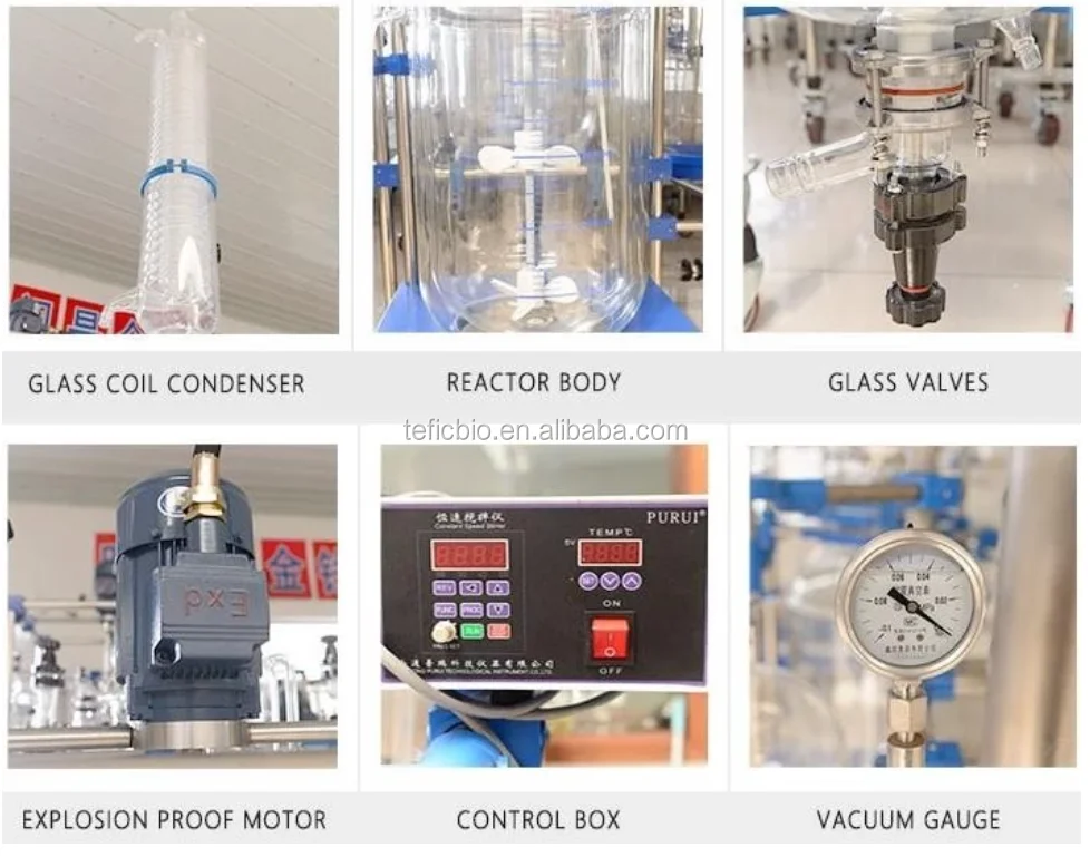 Small Scale Chemical Reactor Design Laboratory Double Walled Glass ...