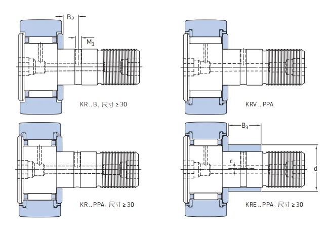 Kr 16 Ppska Cam Follower Track Runner Bearing Kr16ppska Size 6*16*28mm ...