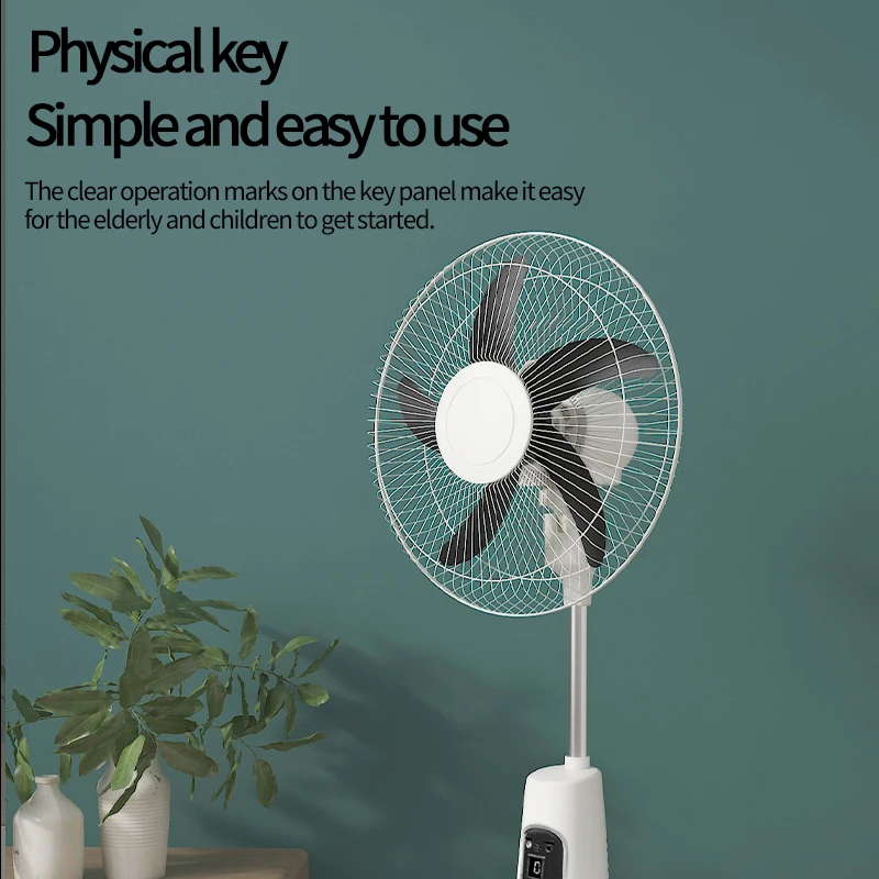 Stand Fan with Battery 18 Inch Stand Fan with Remote Control Solar Fan ...