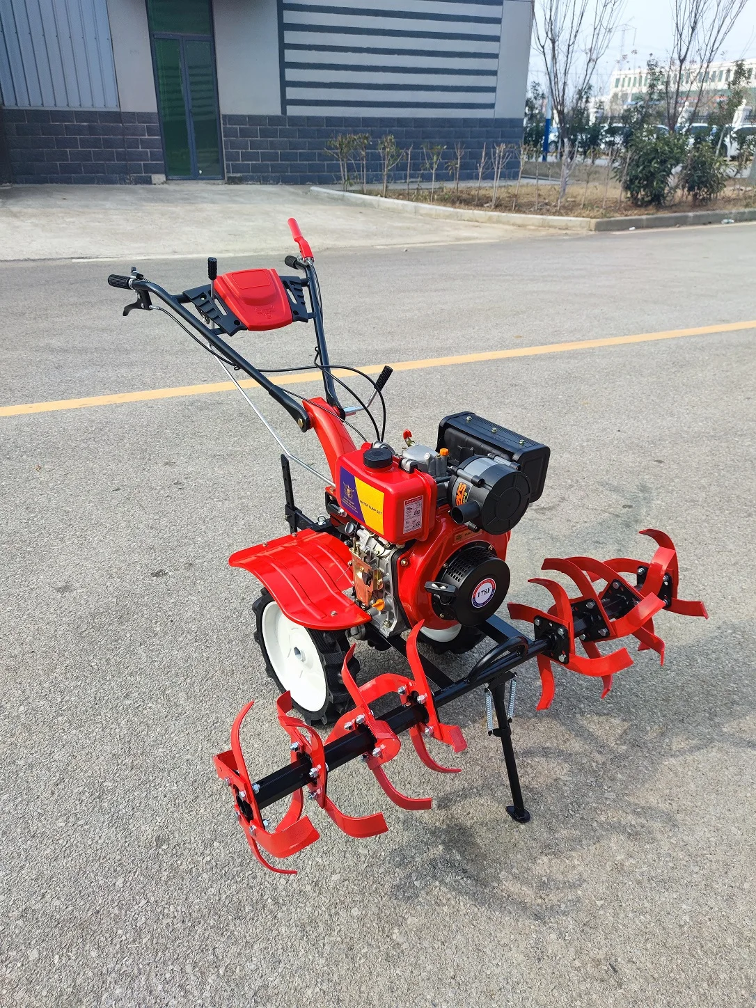 Mini Farm Walking Tractors Agricultural Farm Manual Mini Rotary Diesel ...