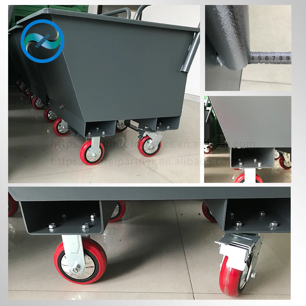 Heavy Duty Metal Transport Cart / Loading 600kg Use For Industrial ...