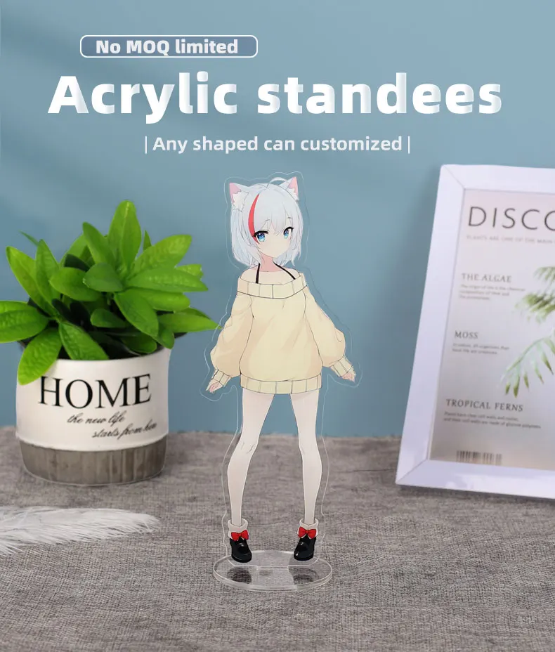 Custom Clear Anime Linked Acrylic Standee Display Stands