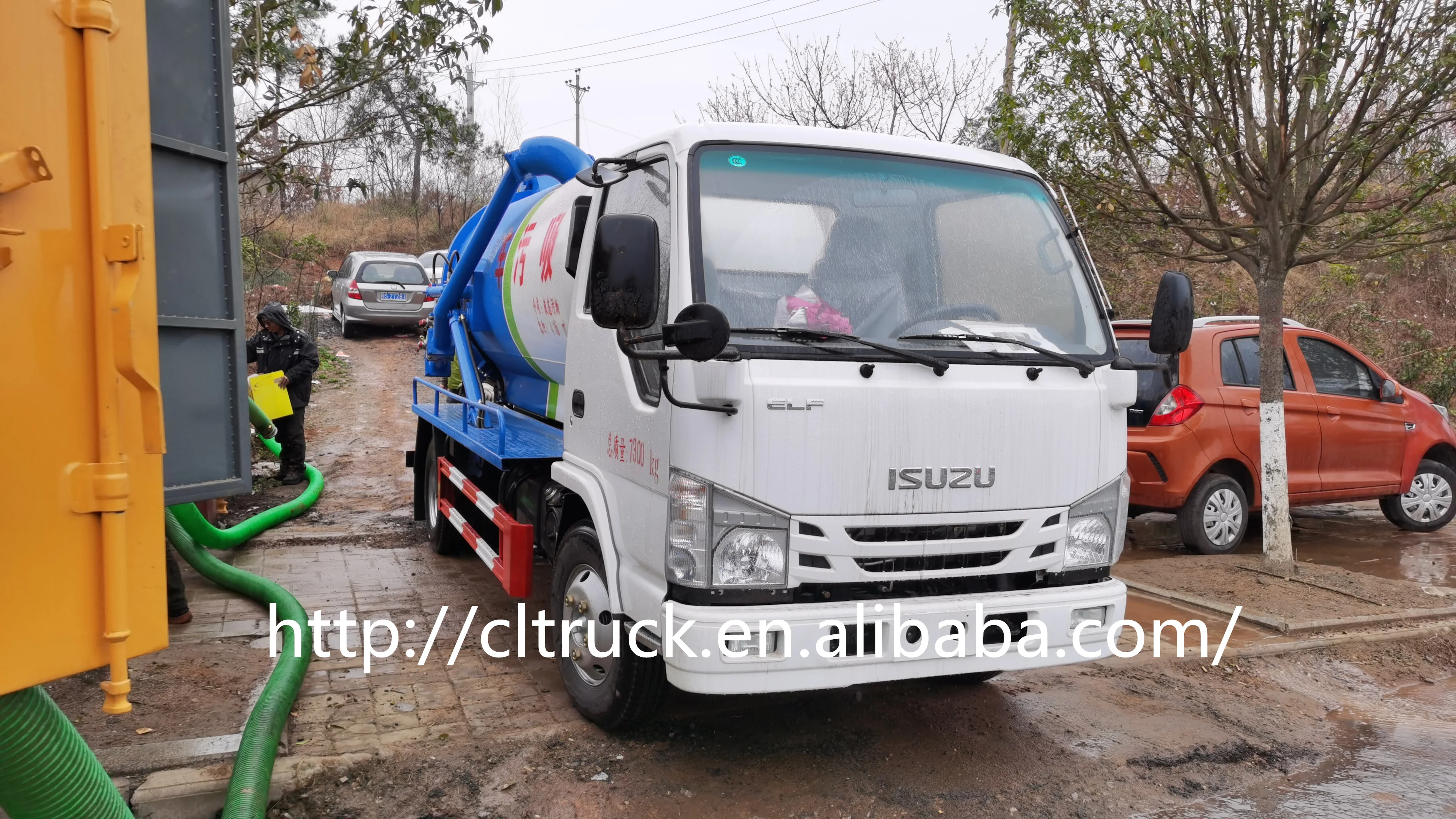 4x2 Isuzu 3.5cbm Sewage Suction Truck With Vacuum Italy Pump For Sale ...
