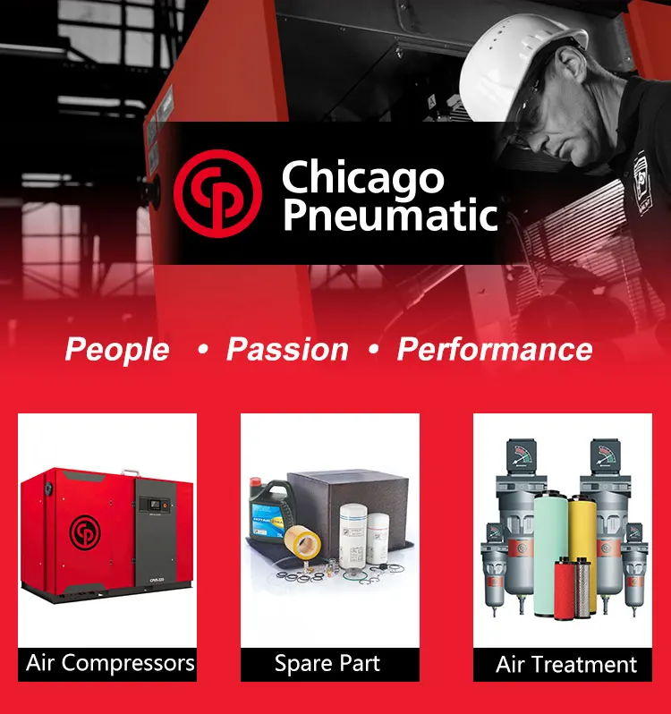 Chicago Pneumatic Screw Air Compressors - Low Noise & High Efficiency