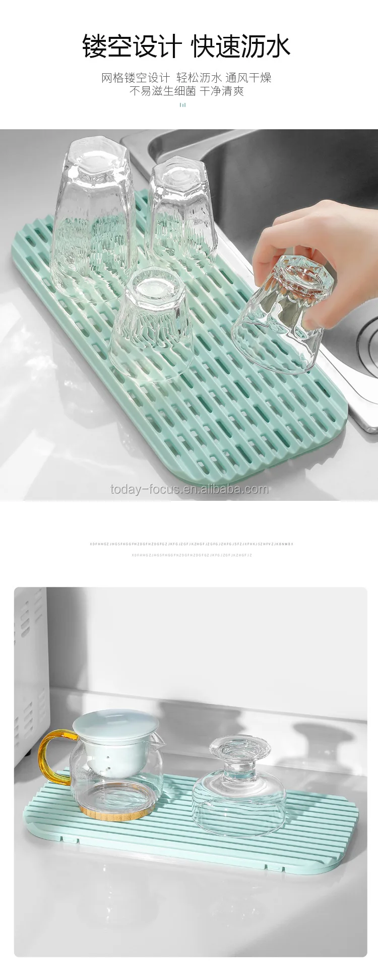 Kitchen Gadget 2024 New Design Plastic Draining Dish Rack - Buy Kitchen ...