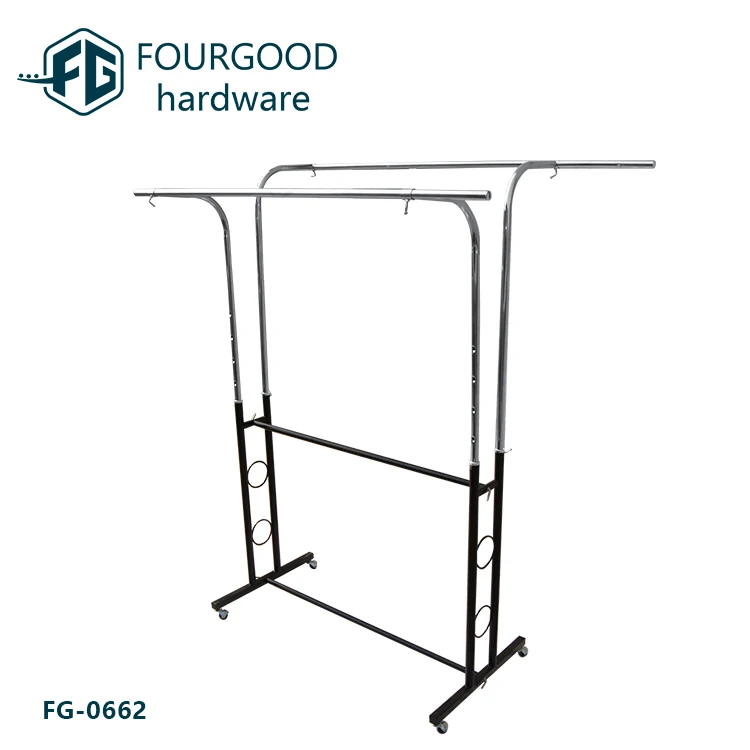 Metal Garment Display Clothing Rails - Stable & Removable