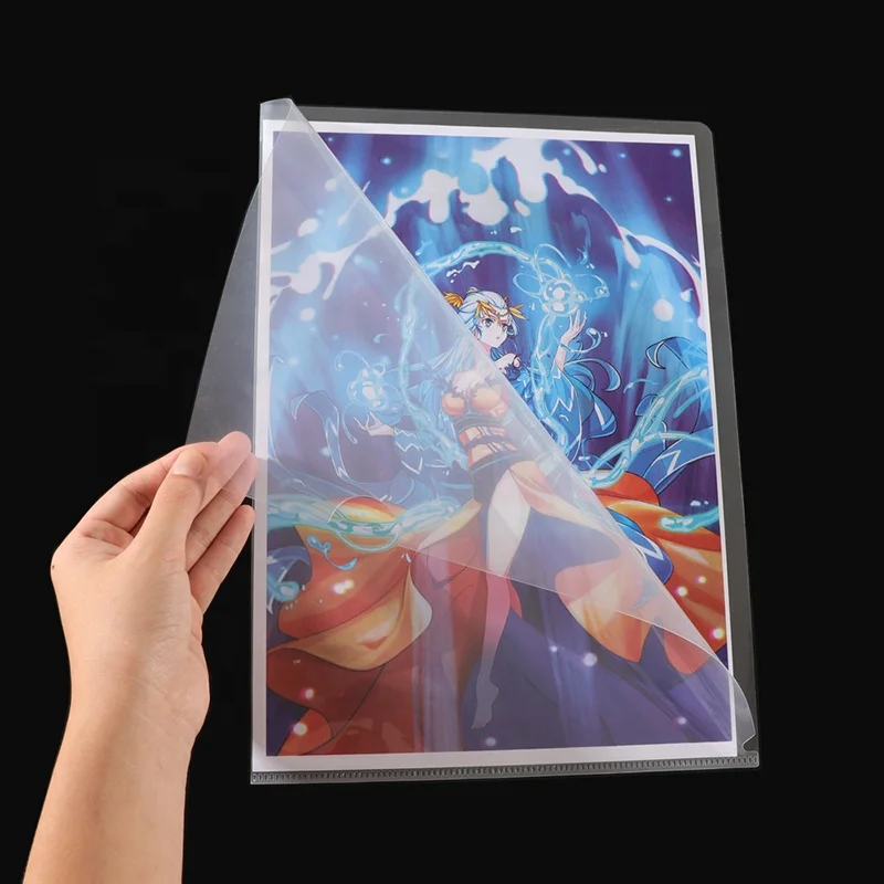 A4 Document Bag - L Shape PP Plastic File Folder Printing