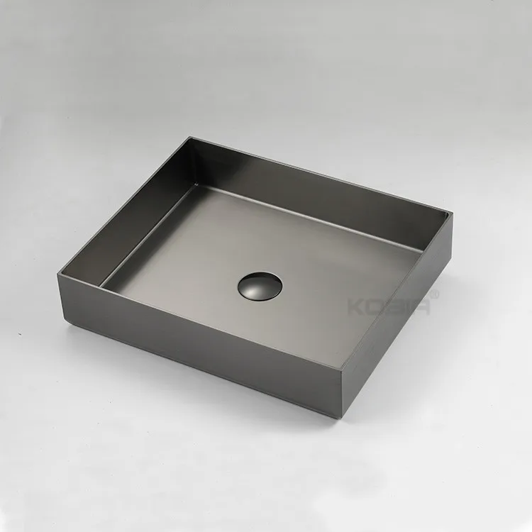 SUS 304 Rectangle Deck-Mounted Bathroom Sink Washbasin
