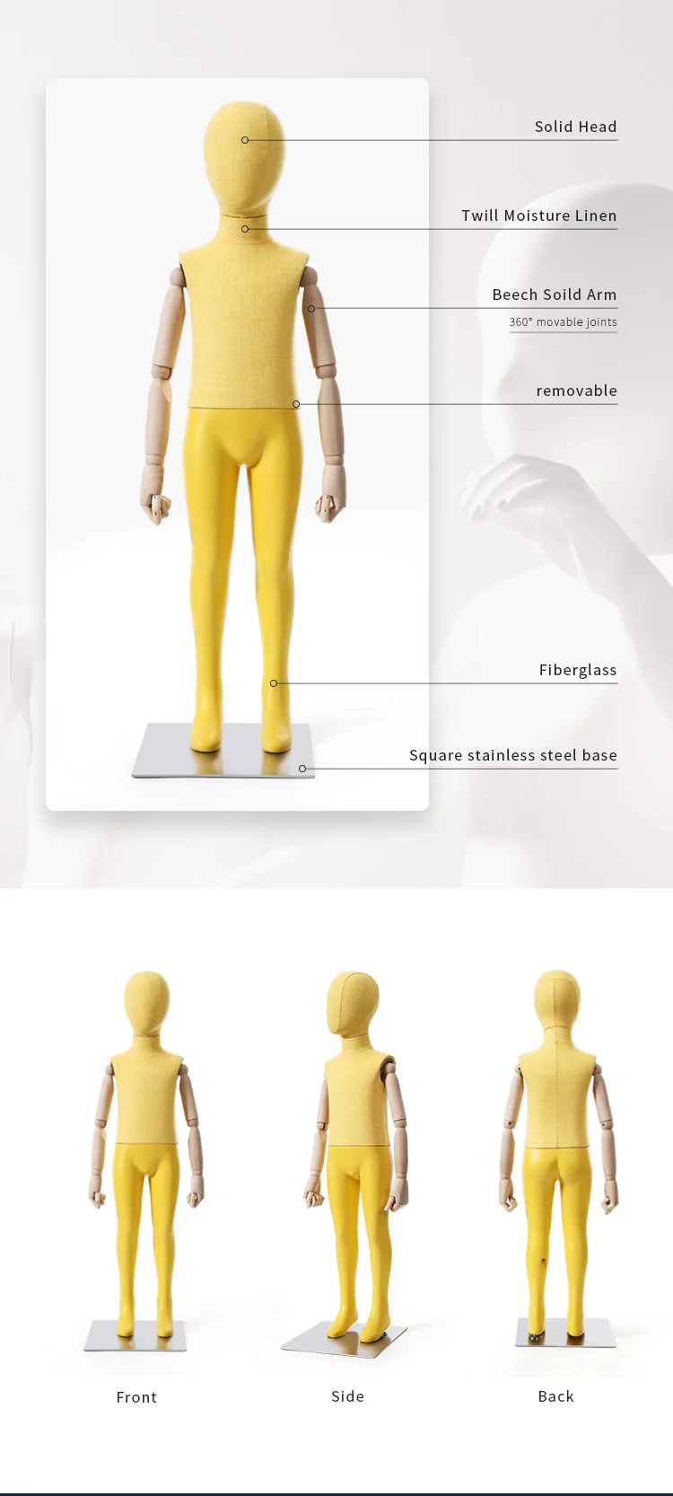 New Design Child Mannequin Full Body Abstract Kids Dress Form Kid ...