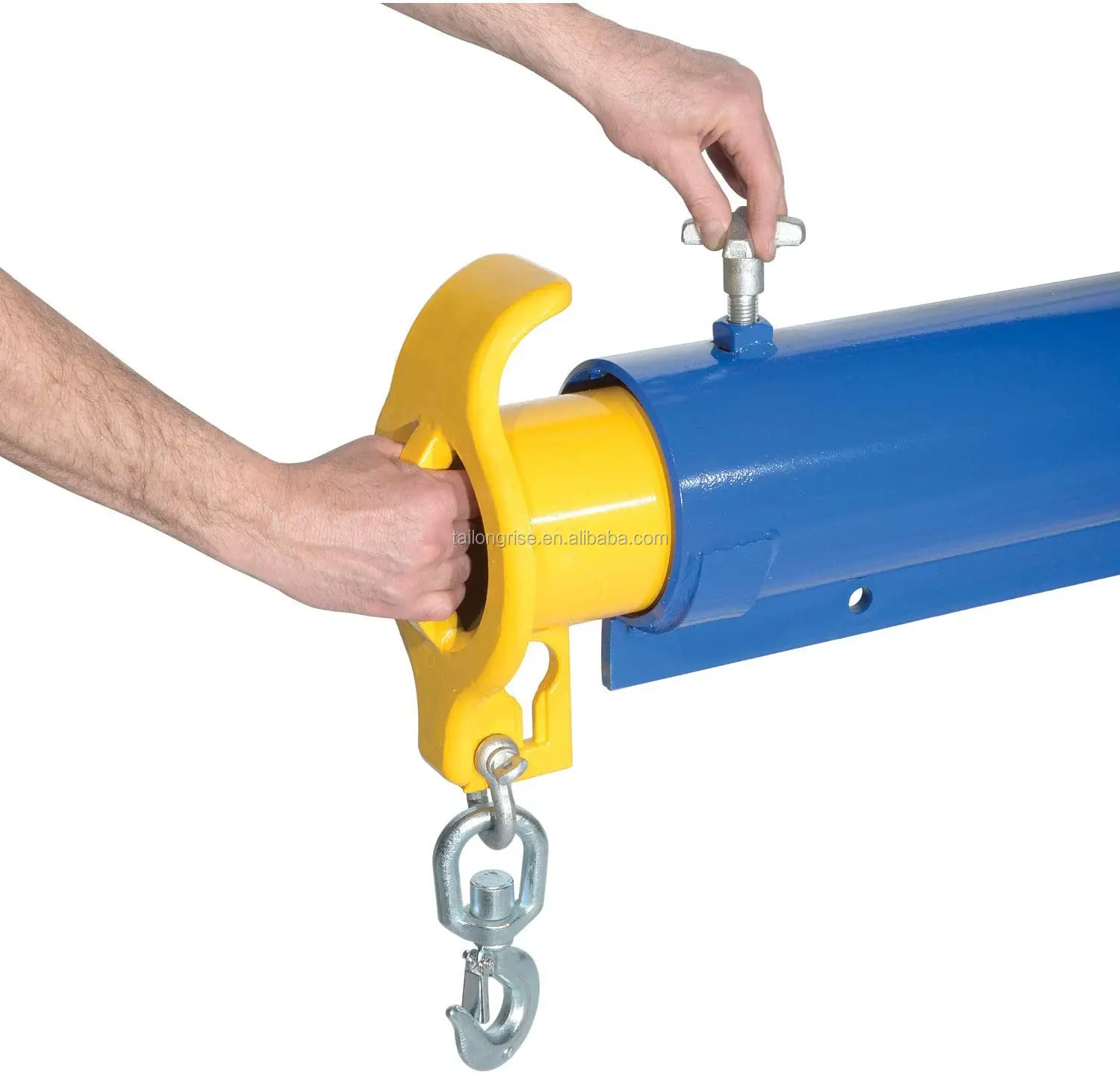 Forklift Telescoping Jib Boom Crane - 4,000lbs Capacity