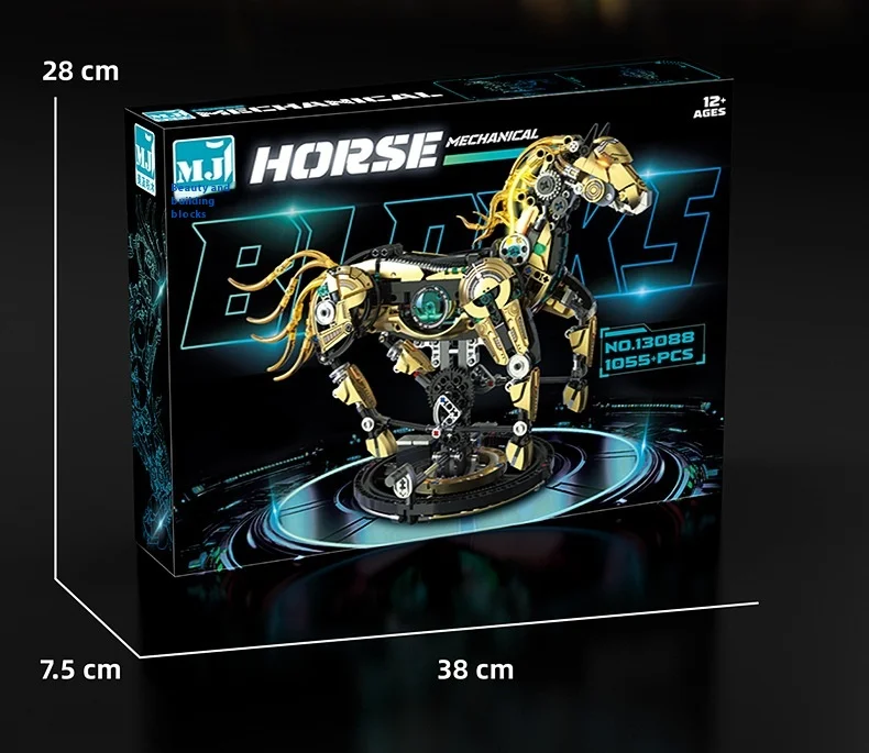 Meiji 13088 Mechanical Horse DIY Building Block Set Educational ...