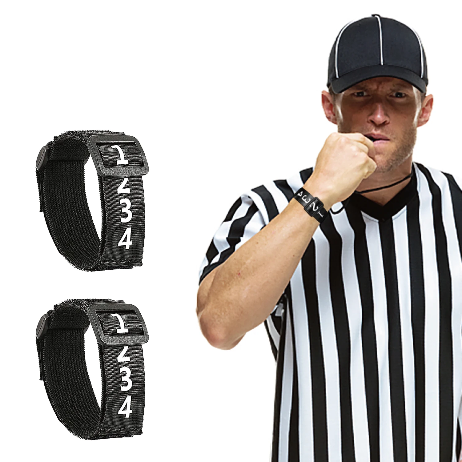 Football Referee Gear Nylon Football Numbered Wrist Down Indicator ...