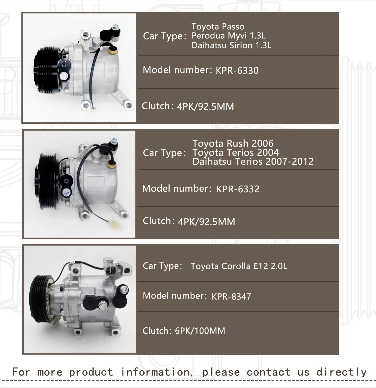 Toyota Camry OEM Auto Air Conditioner Compressor - 88320-42120