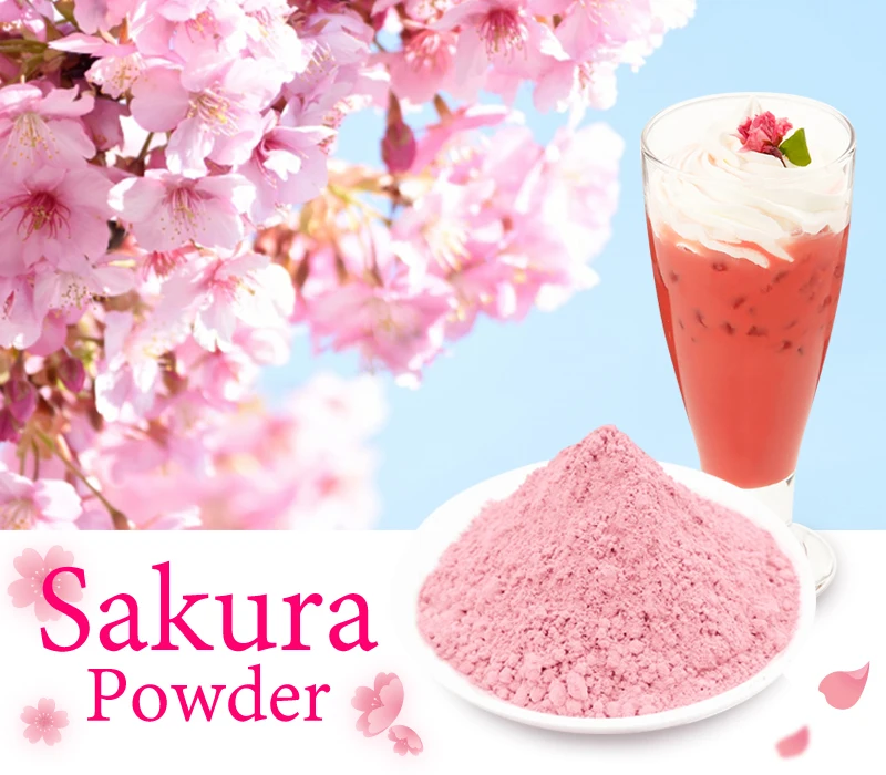 Hot Sale Japanese Latte Blended Extract Sakura Cherry Blossom Powder ...