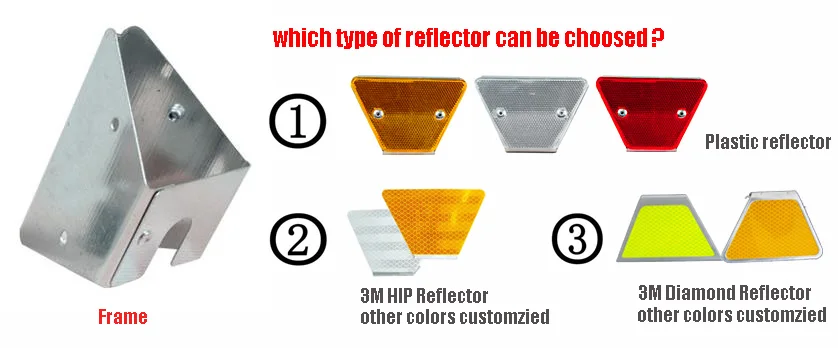 Diamond Reflective Traffic Road Triangle Delineator Triangular Highway ...