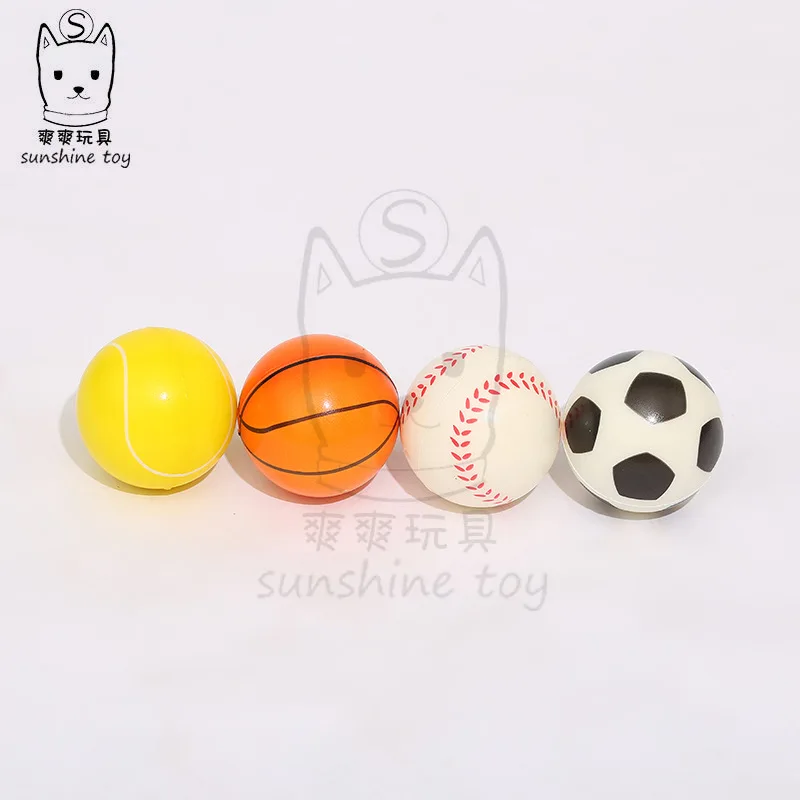 Decompression 63mm Football Basketball Foam Sponge PU Ball Children's ...
