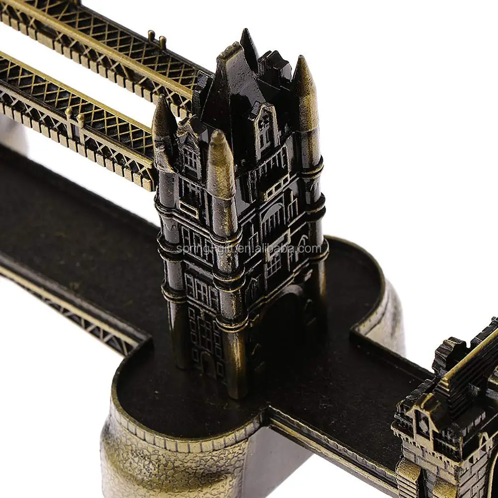 New London Tower Bridge Statue Retro Metal Building Model London Bridge ...