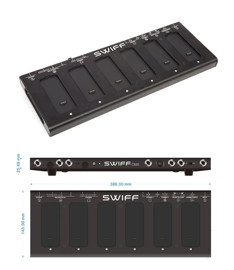 Guitar Effect Pedalboard System - Cable Free Wireless - Magnetic ...