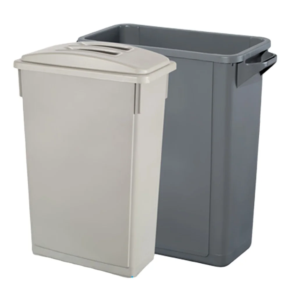 65L/15 Gallon Slim Rectangular Trash Bin for Kitchen Recycling