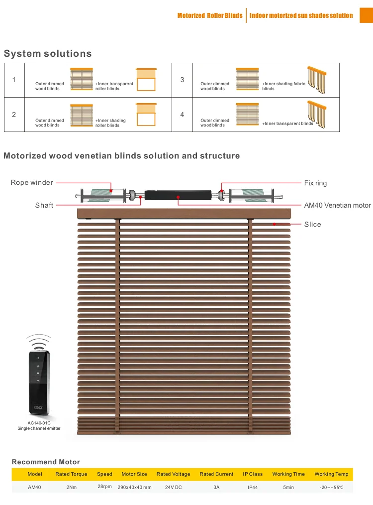 Wood Blind Motor Zebra Motor Am25 For 38mm Aluminum Venetian Blind ...