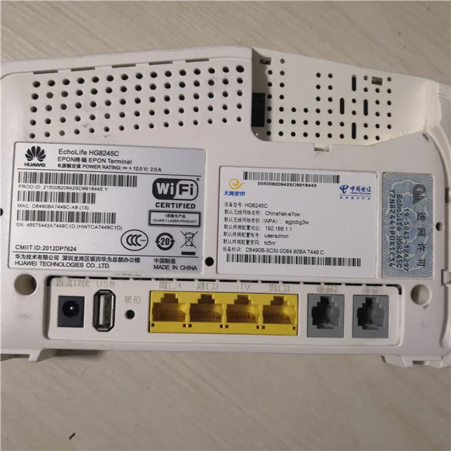Original Fiber Optic Modem Huawei Echolife Hg8245c 4fe+2pots+usb+wifi Epon Ont Wireless Device ...