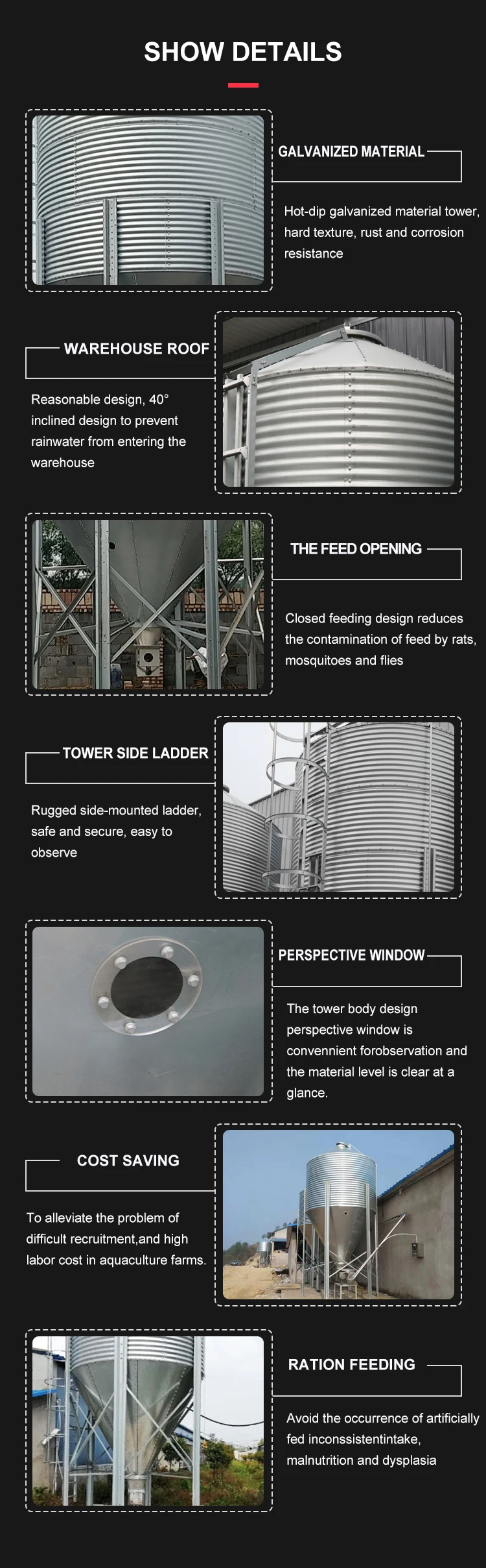 Cheap Fiberglass Reinforced Plastic Silo Small Grain Silos 3 Ton ...