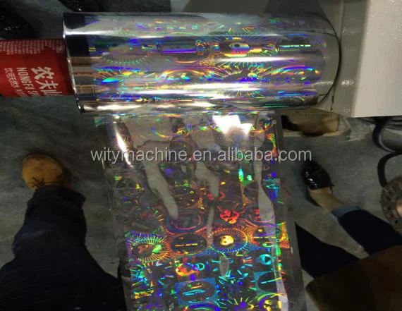 Equidistance Laser Holographic Label Embossing Press Machine Hologram ...
