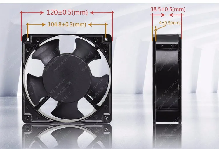 Qfdj Ip68 120mm 220v Mini Ac Axial Cooling Fan 120x120x38mm 12cm X 12cm - Buy 120mm 220v Ac ...