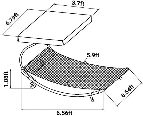 Patio Portable Wheeled Sun Bed With Adjustable Shade Canopy and Two ...