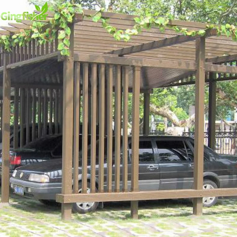 Wood Plastic Composite WPC Shed Carport Car House Design