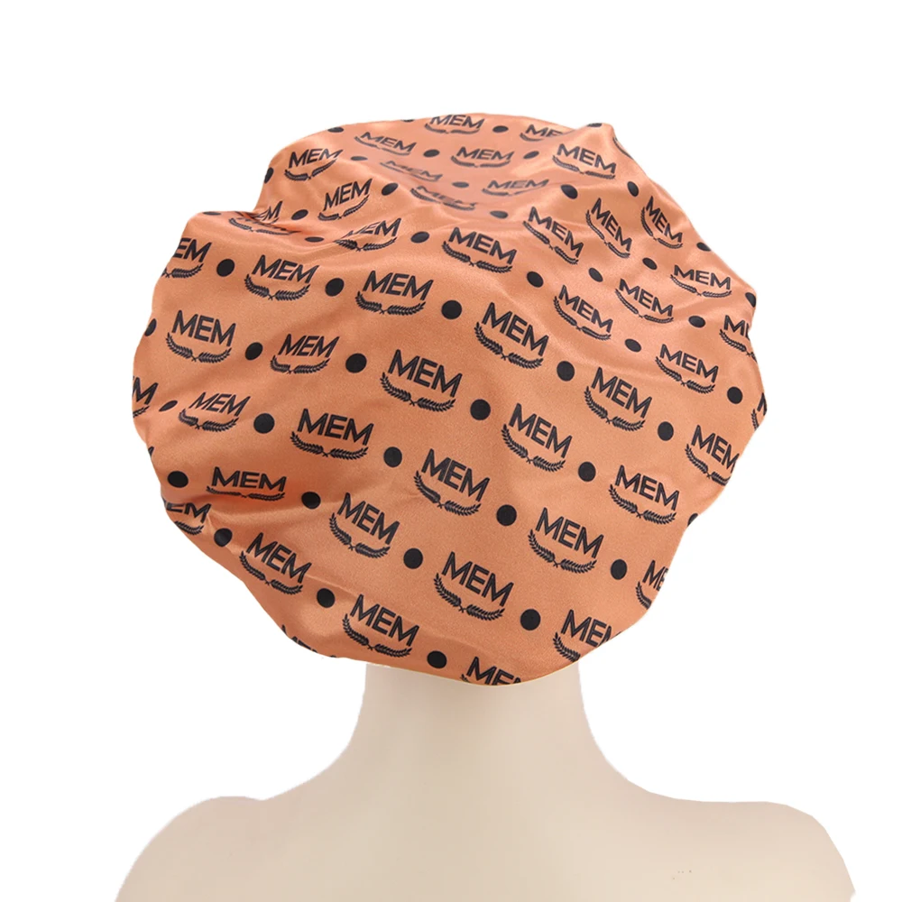 Premium Name Brand Fashion Print Luxury Double Layer Women Satin Silk ...