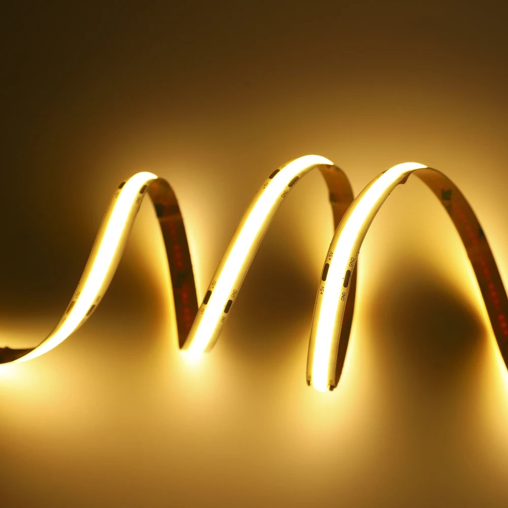 Flexible Cob Led Strip Light 10watt/m Dc5v Usb Light White/warm White ...