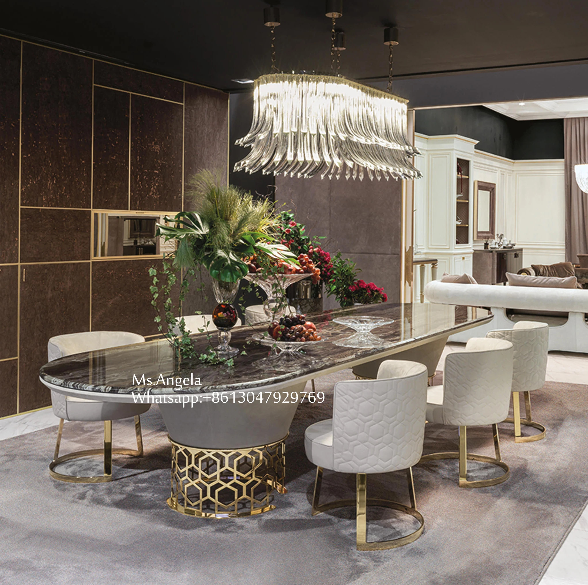 Modern New Classic Closed Tv Stands And Cabinet Luxury Gold Stainless ...