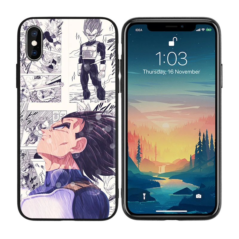 Custom Printed Design Anime Black Phone Case For Iphone 7 8 Se2020 11 ...