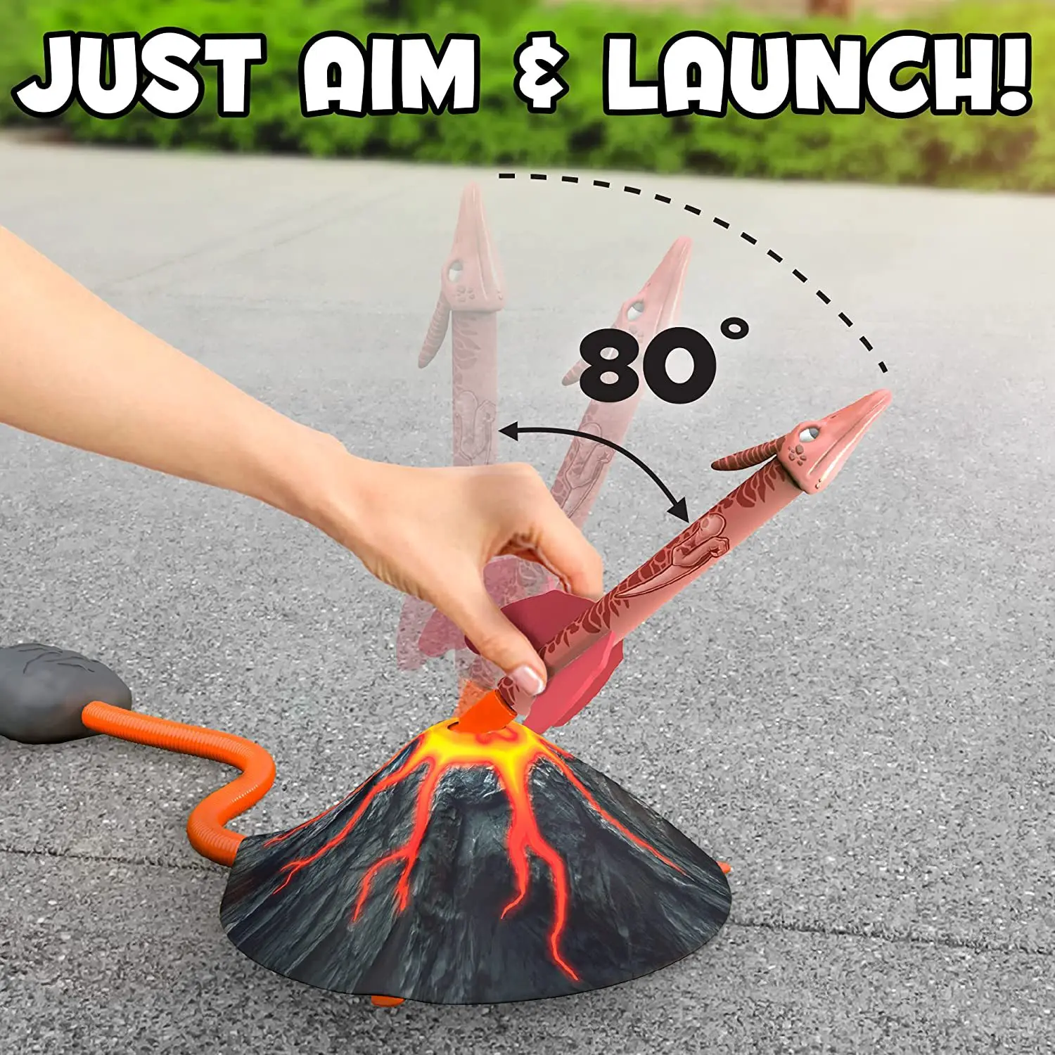 Dinosaur Rocket Launcher For Kids Dino Blasters Launch Up To 100 Ft ...