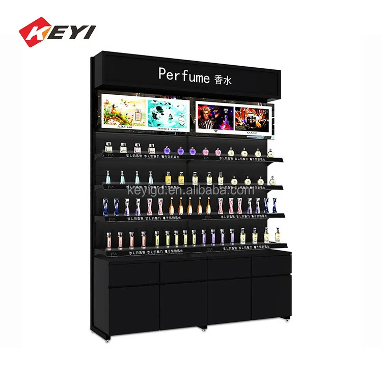 Neue design boden parfüm stand kosmetische display/parfüm shop display ...