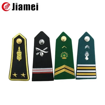 Custom Military Embroidered Epaulettes Rank Bar Pattern 2018 Captain ...