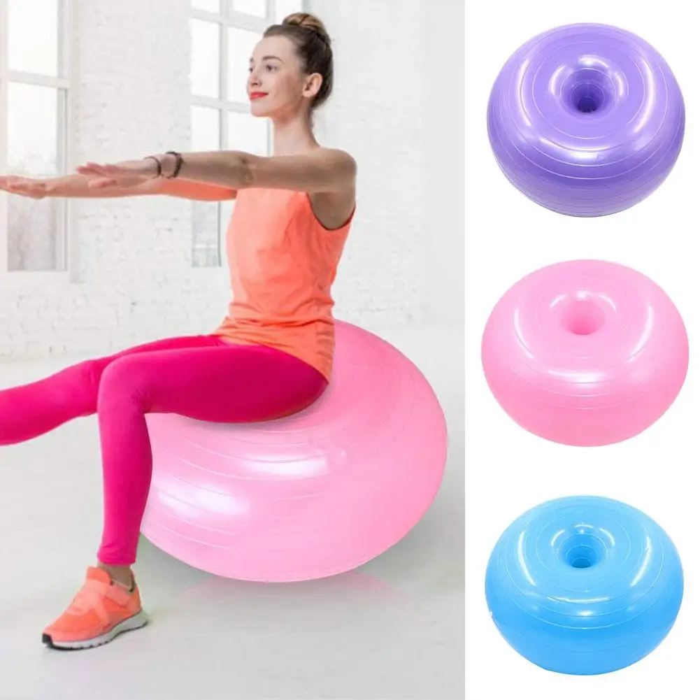 Pilates Gym Exercise Inflatable Donut Yoga Ball Balance Fitness Ball ...