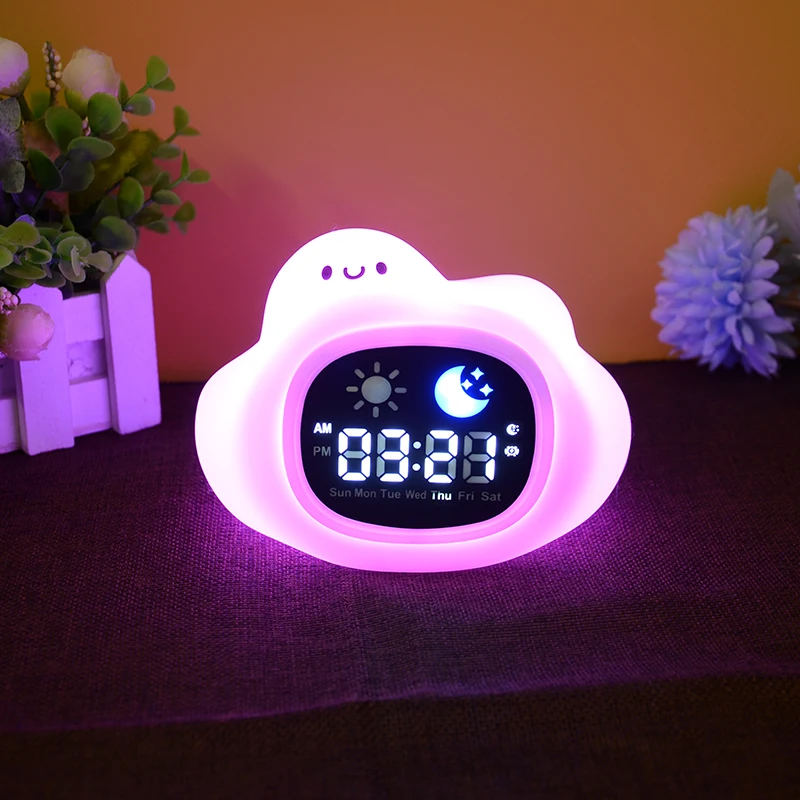 Mini Lovely Rechargeable Led Cloud Silicon Night Light 7 Colors Animal ...