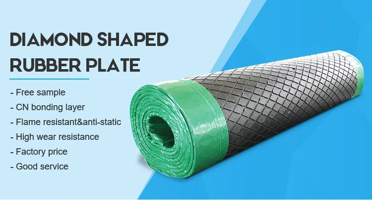 Belt Conveyor Pulley Lagging Rubber Sheet - Buy Diamond Rubber Lagging ...