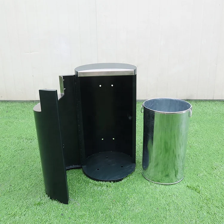 Outdoor Modern Design Stainless Steel Trash Can - Eco-Friendly Wall ...