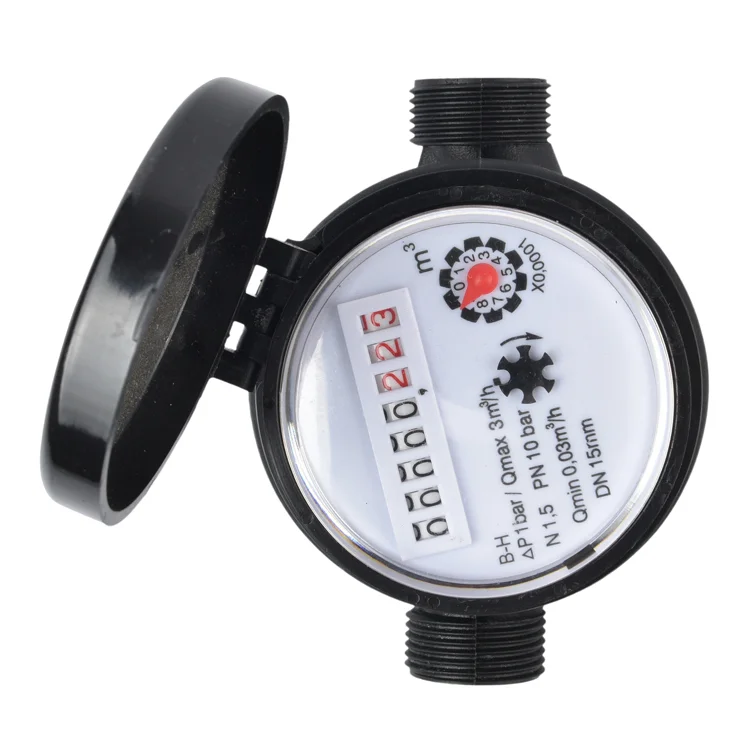 Intelligent Water Meter 4-20mA Output Plastic Shell Single Nozzle Water ...