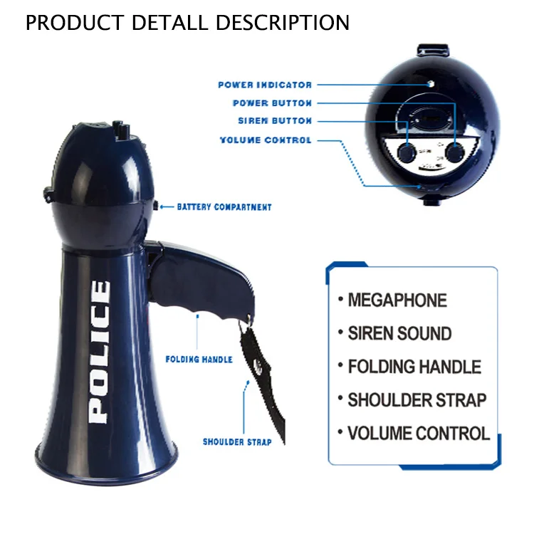 Role Play Policeman Megaphone Kids Police Toys Play Set - Buy Megaphone ...