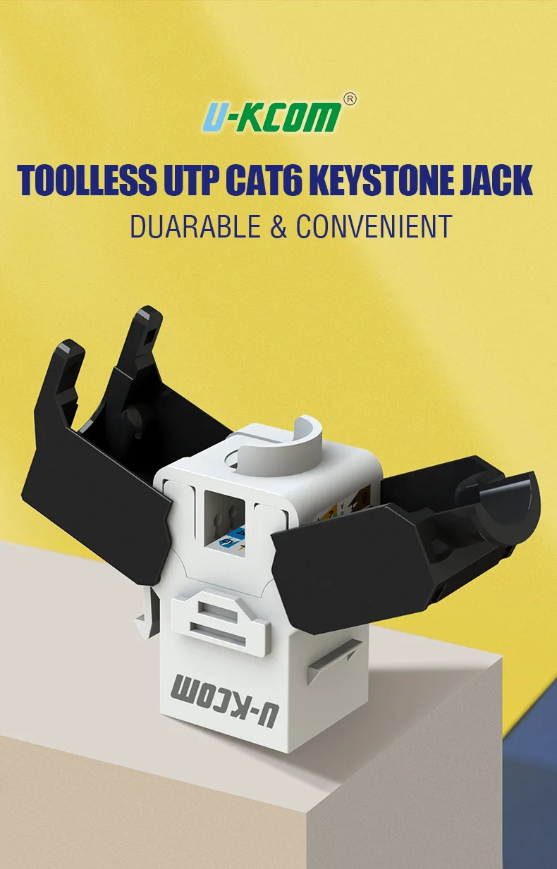 Ukcom Cat6 Utp Keystone Jack Toolless Jacks 180degree Keystone - Buy ...