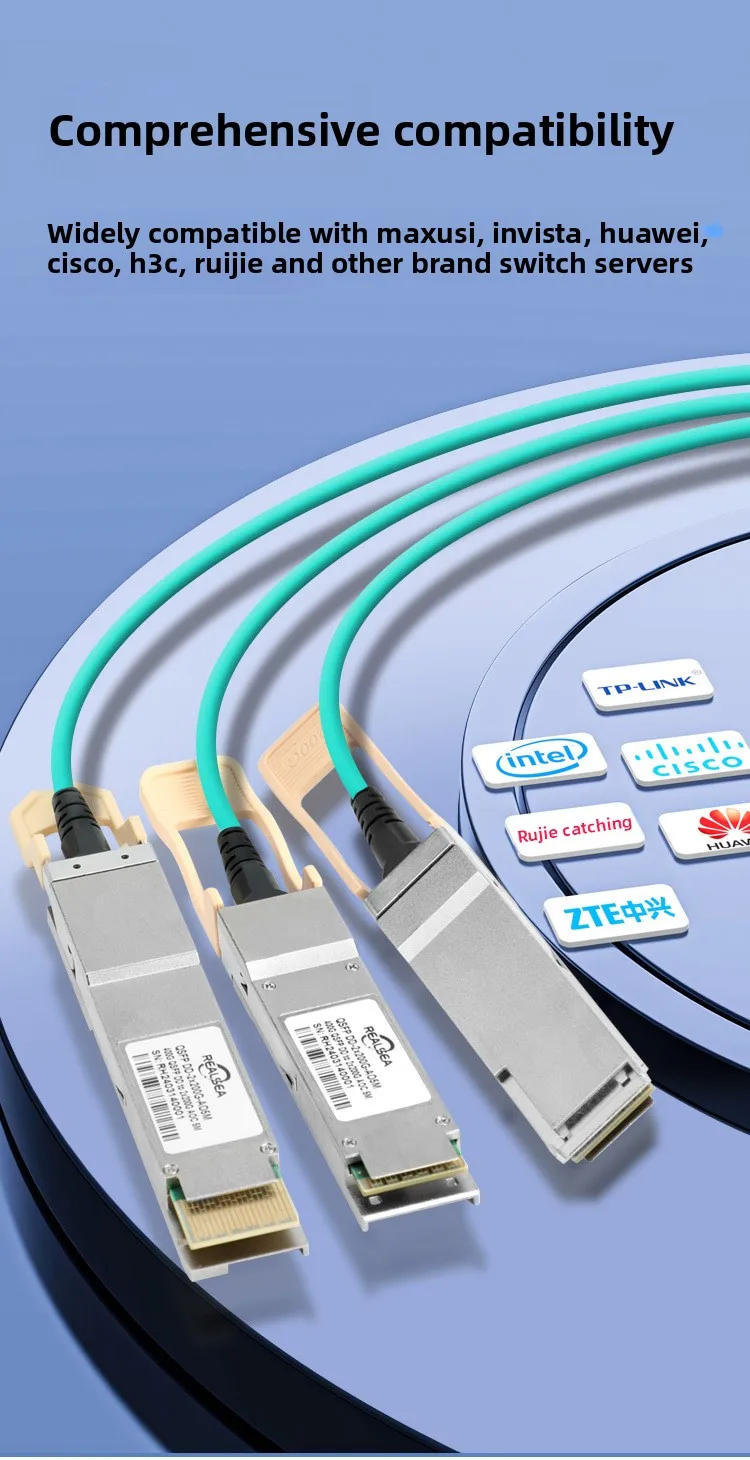 400G+QSFPDD+AOC, Fiber Optic Transceivers for NVIDIA/Mellanox/Other IB ...