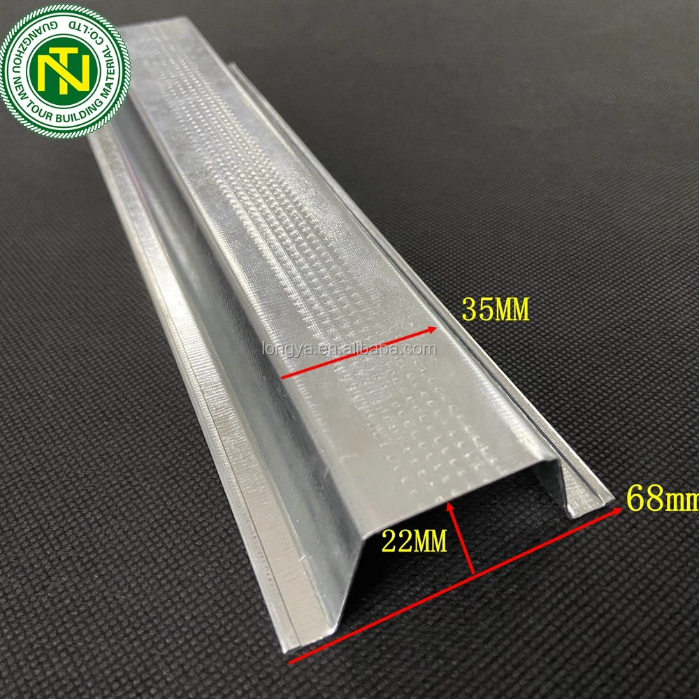 Galvanized Steel Slotted Channels for False Ceiling Decor