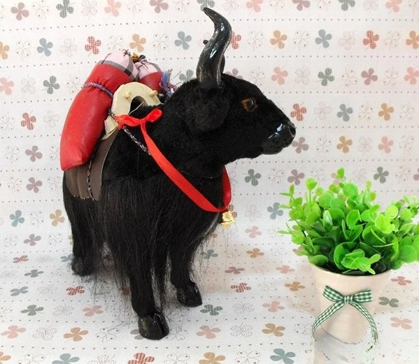 Tibetan Black Yak Model - Perfect for Home Table Ornaments