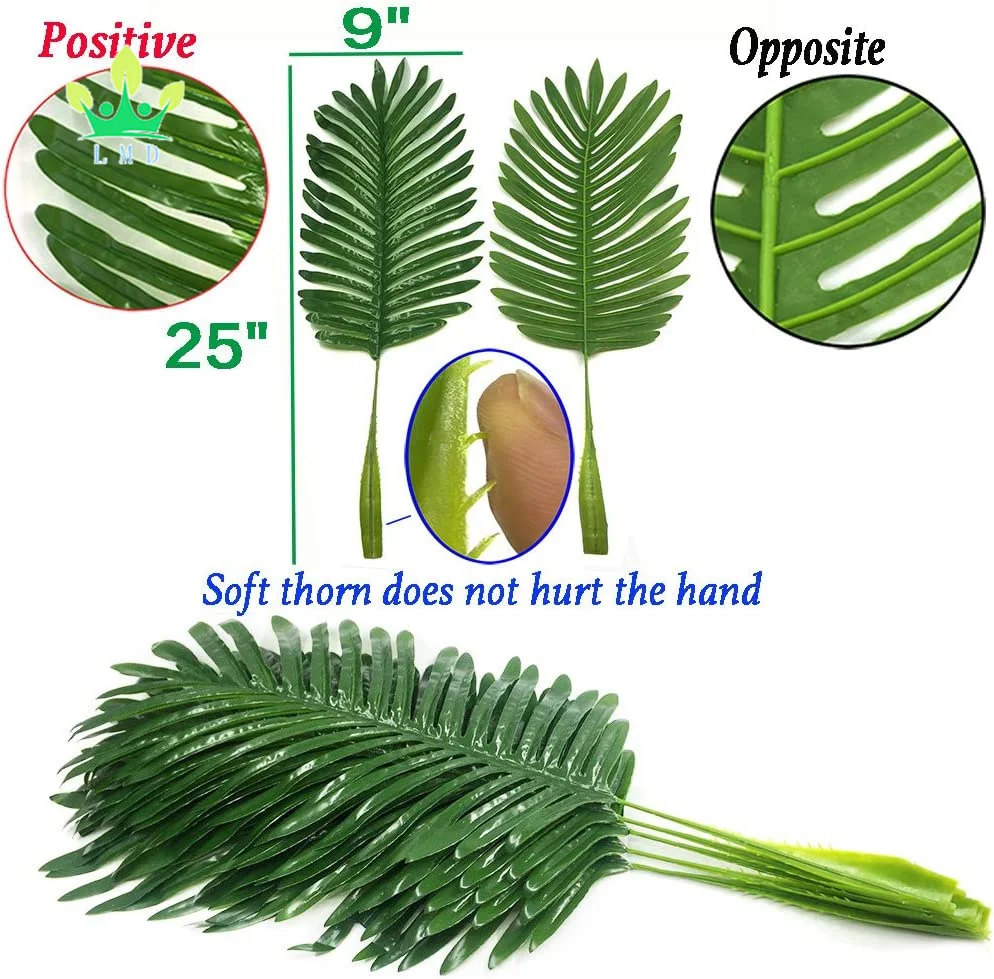 Artificial Palm Plants Leaves Decorations Faux Large Tropical Palm ...