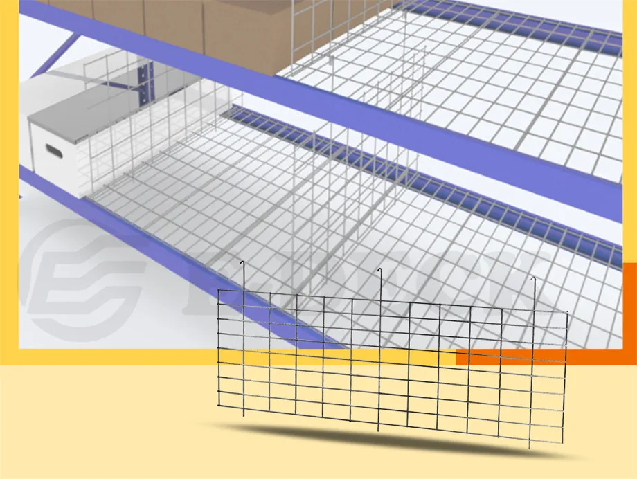 Customized Galvanized Steel Wire Mesh Pallet Rack Dividers