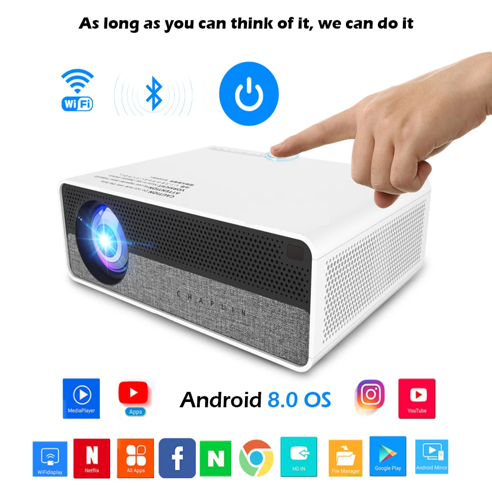 [lazada Hot Projector]5500 Lumens Android 8.0 Smart Led Native 1080p ...